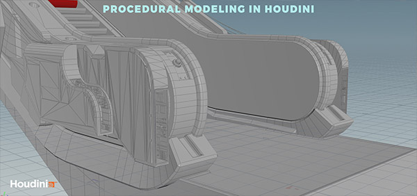 New Houdini Tutorial Procedural Modeling [escalator] - Radu Cius
