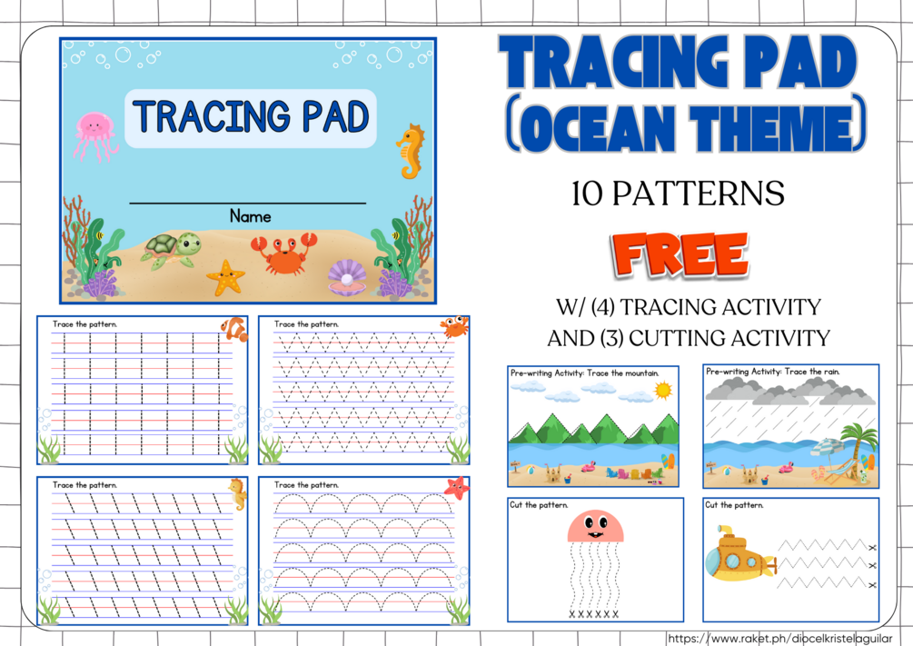 Tracing Template (Ocean Theme)