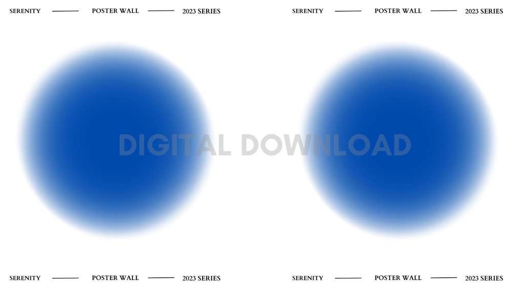 Serenity Poster, Abstract Zen Poster, Geometric Print, Warm Blue ...