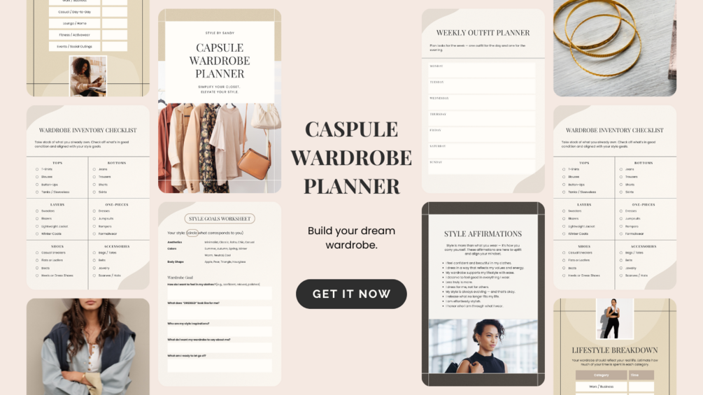 Capsule Wardrobe Planner (Printable + Fillable) | Minimalist Closet ...