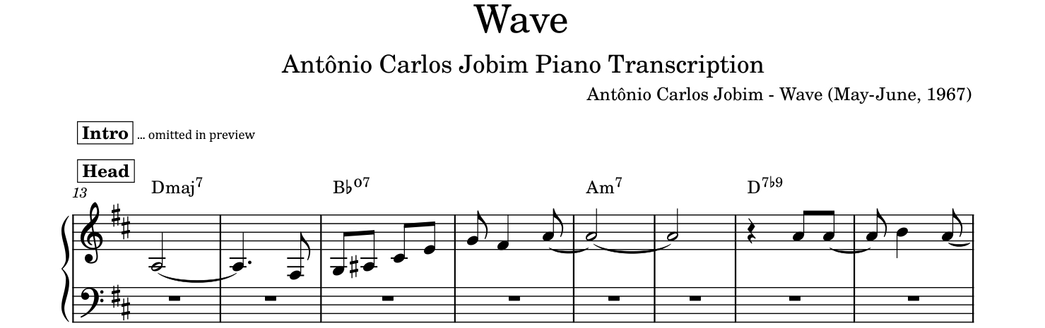 Wave - Antônio Carlos Jobim Complete Part