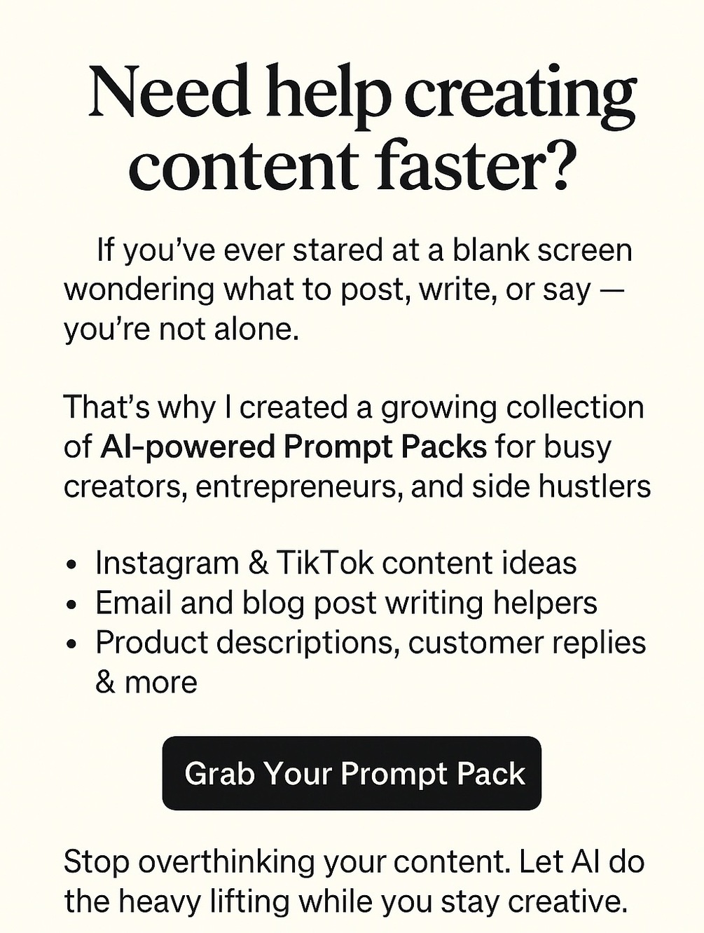 Prompt Pack for Instagram & TikTok creators