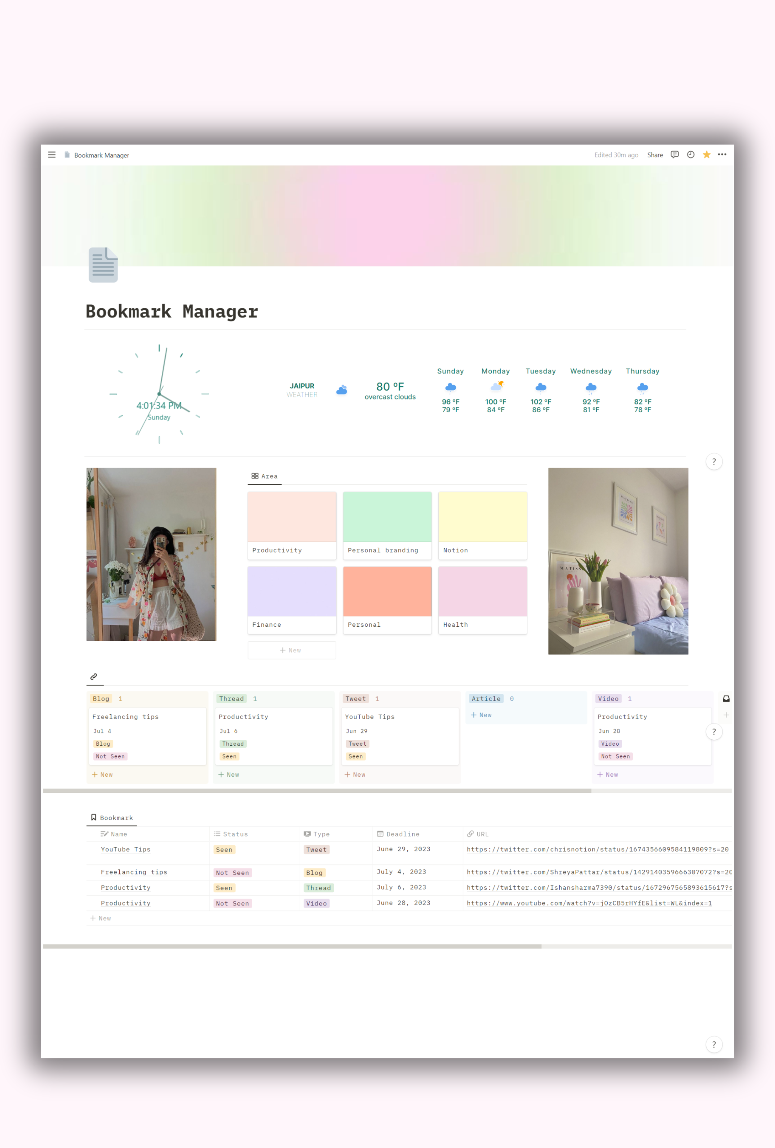 Productivity Bundle 2.0 | Task Manager, Time Boxing Planner & Bookmark ...