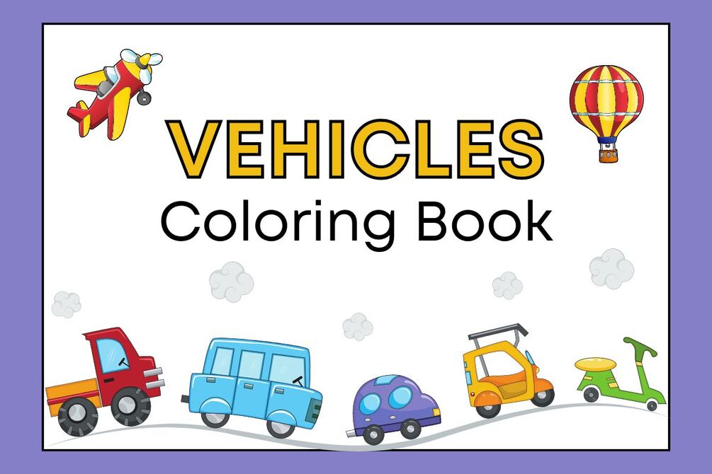 Vehicles Coloring Book For Kids Cool Many Vehicles