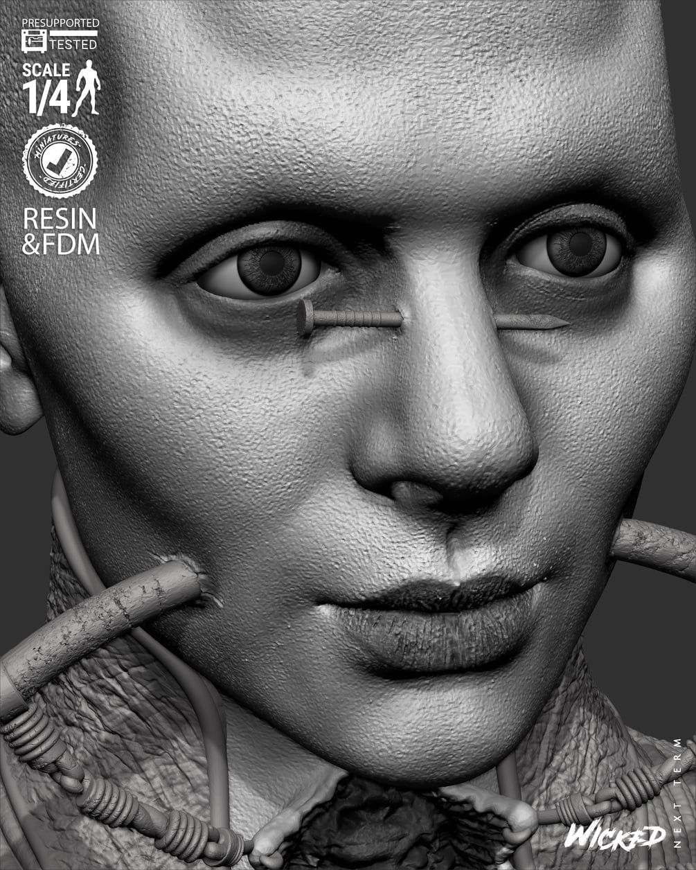 Wicked Movies Female Cenobite Portrait Bust: Tested and ready for 3D ...