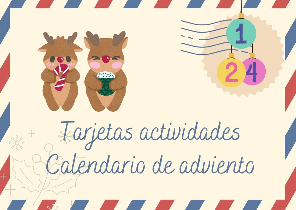 Tarjetas actividades para calendario adviento