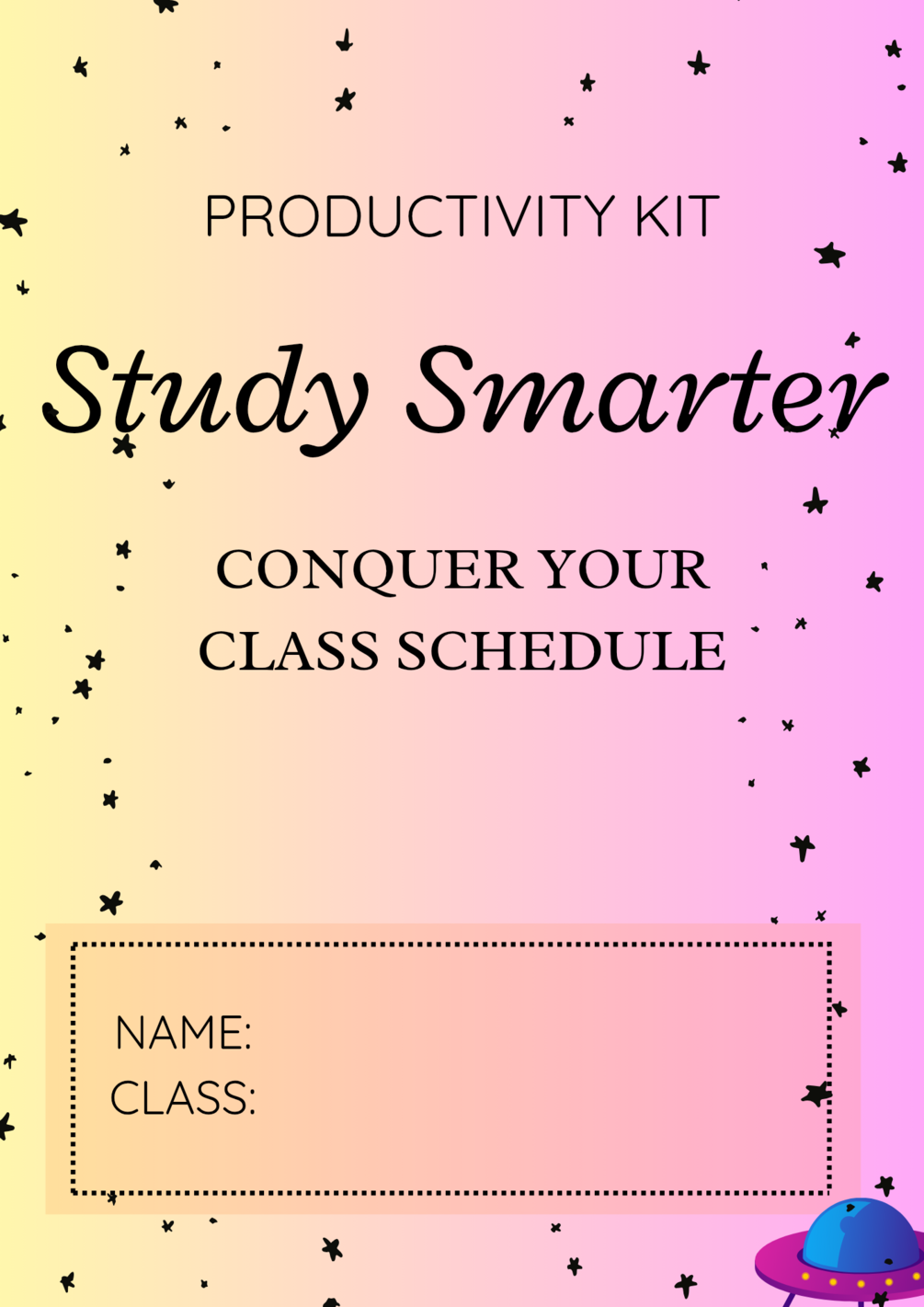 STUDY SMARTER - PRODUCTIVITY KIT