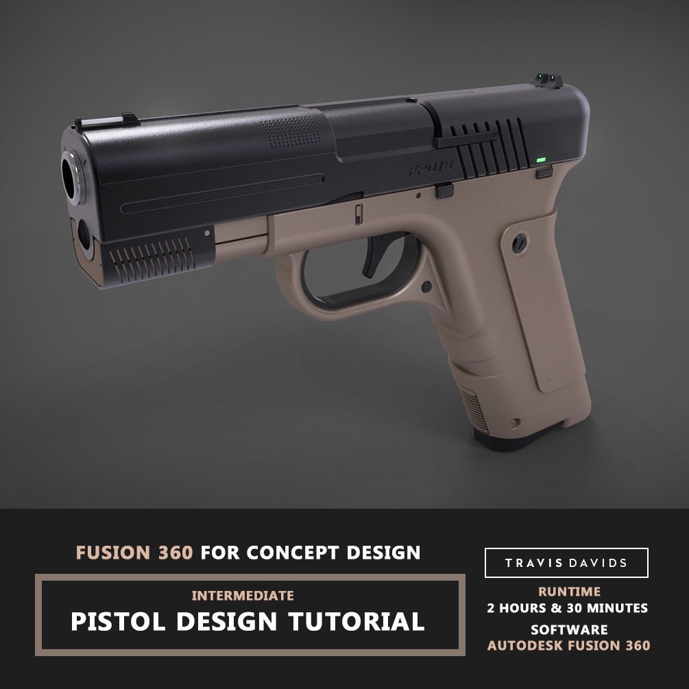 Fusion 360 For Concept Design - Pistol Design Tutorial