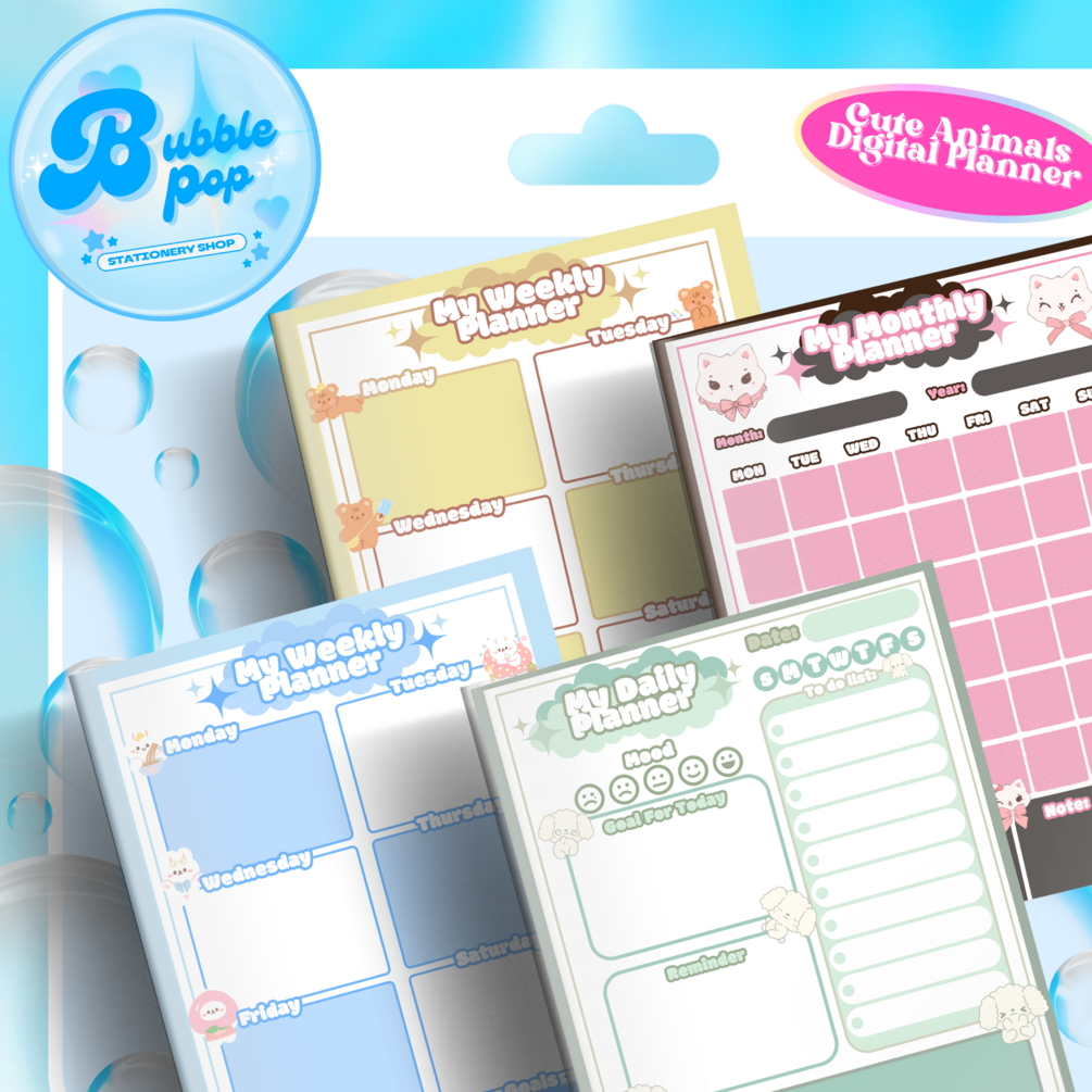 Undated Digital Planners - Daily, Weekly & Monthly