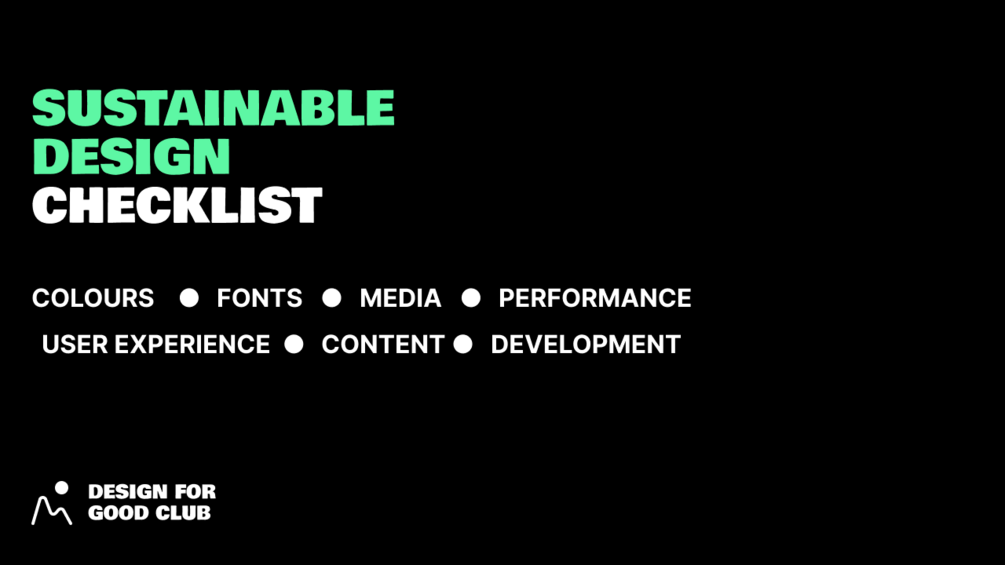 Sustainable Web Design Checklist