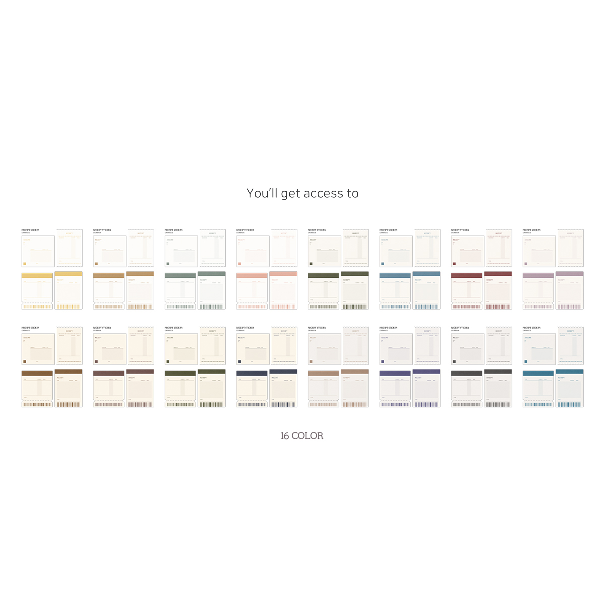 RECEIPT Stikcers (Digital Stickers for i Pad and Goodnotes app)