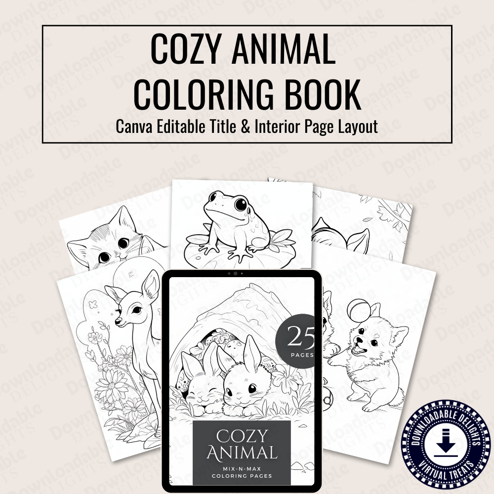 Cozy Animal Coloring Book