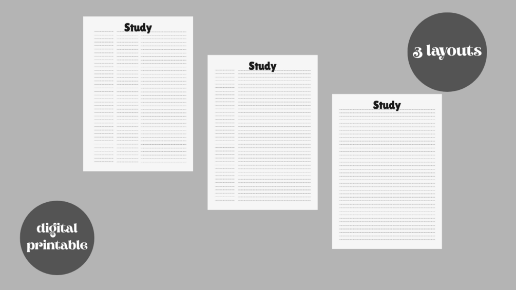 Study Column | Paper Printable 001