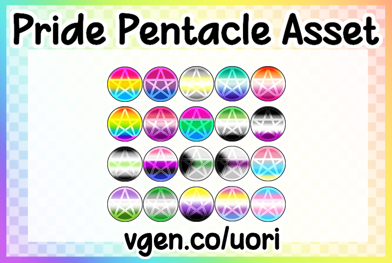 Pride Pentacle Asset SET 1 - Throwable, Badges, Icons and More
