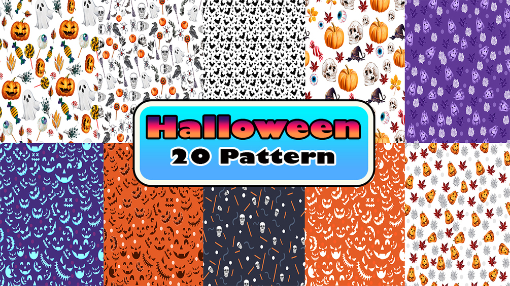 Halloween Digital Paper Pattern Bundle