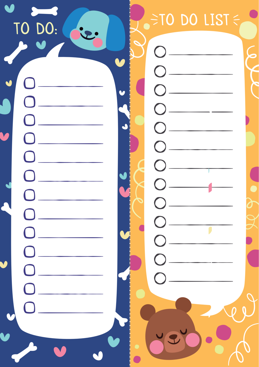 Printable PDF "To Do Lists" Foldable A4 Size