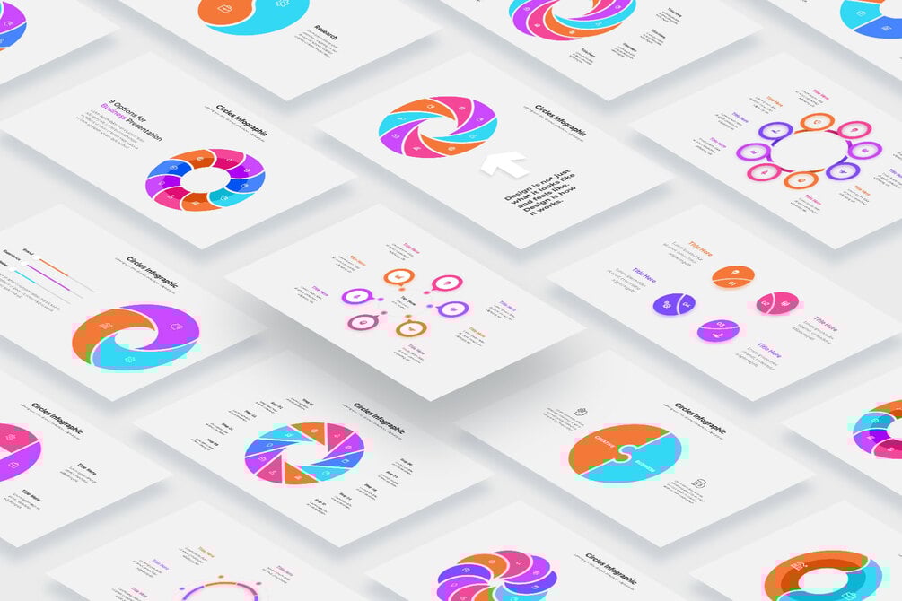 Free Animated PowerPoint Circles Infographics