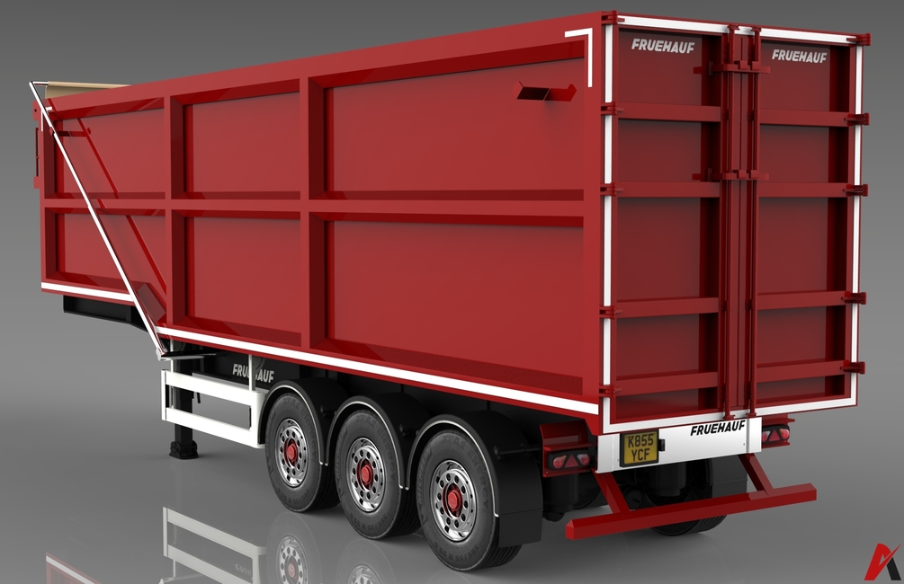 3D Fruehauf Bulk Trailer Model