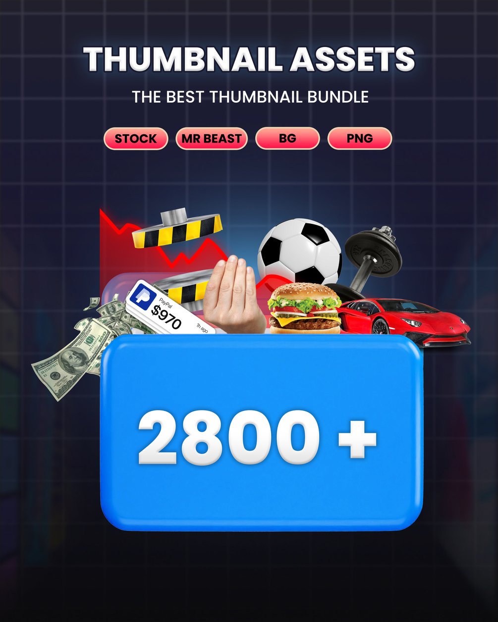 Thumbnail Assets - Mr. Beast All Exclusive Assets Bundle