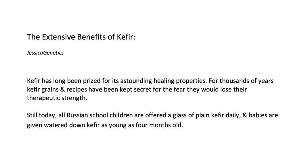 The Extensive Benefits of Kefir