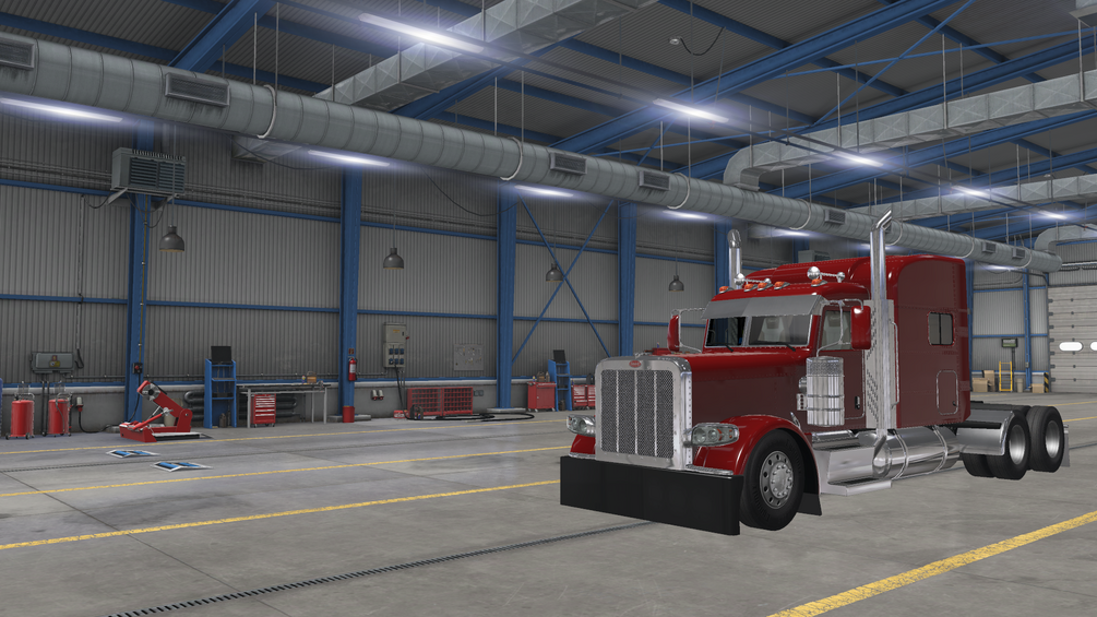 ATS - SCS Peterbilt 389 Black Bumper With Small Bullbar