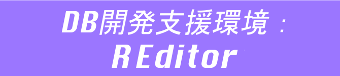 DB開発支援環境: REditor version 1.1 の 1ユーザー ライセンス