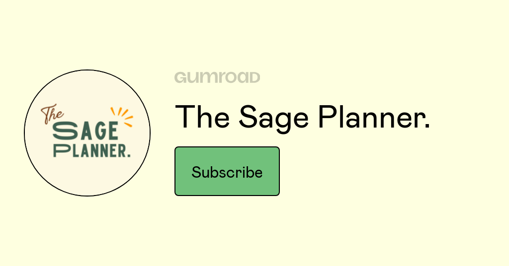 The Sage Planner.