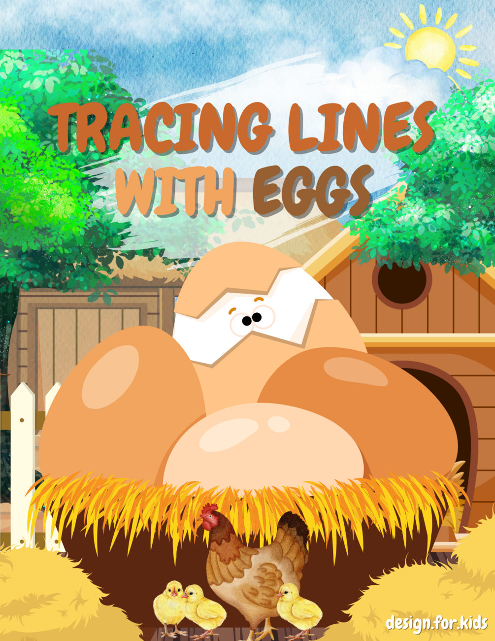 15 Tracing Lines with Eggs for Kids