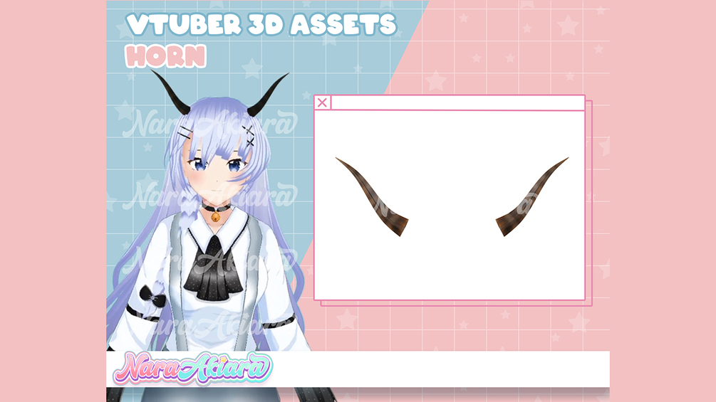 3D Vtuber Assets Horn V13 Vroid Commission, 3D assets ready to use ...