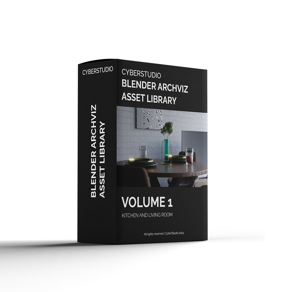 Blender archviz asset library VOLUME1