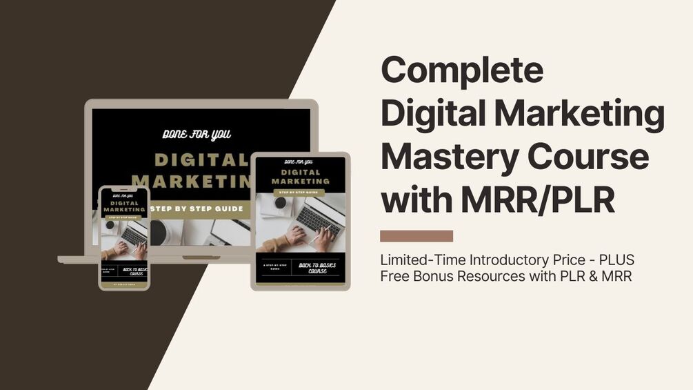 Back to Basics Digital Marketing Course with MRR & PLR | Master Resell ...