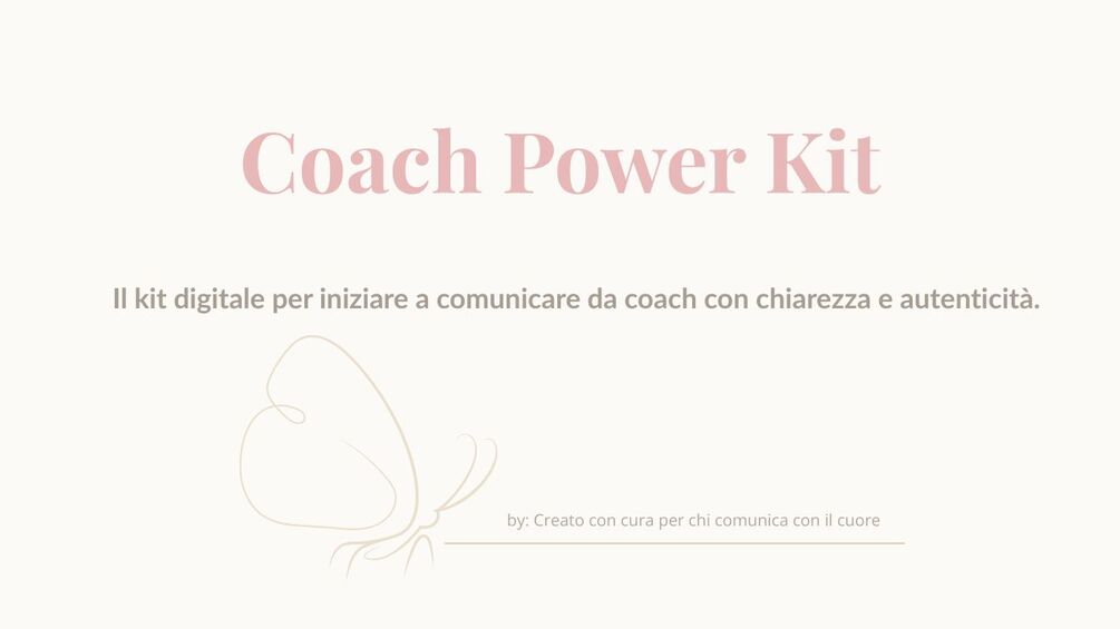 Coach Power Kit Il Kit Pronto Per Coach Che Non Sanno Da Dove Iniziare