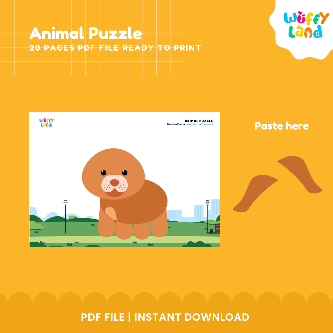 Cut and Paste Activities Arrange Animal Body for toddler - Kids ...