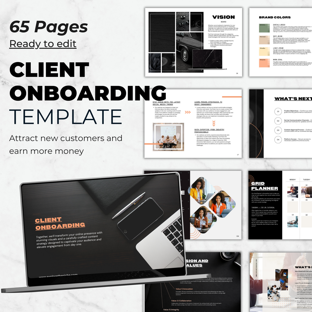 Coaching & VA Welcome Packet | Canva Client Onboarding Kit