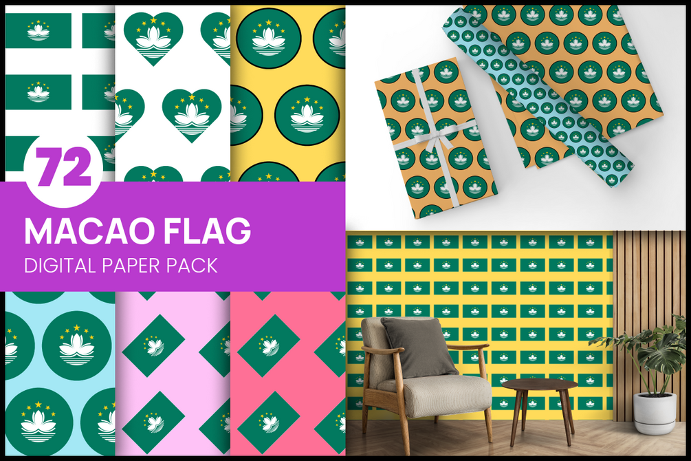 Macao Flag Seamless Patterns