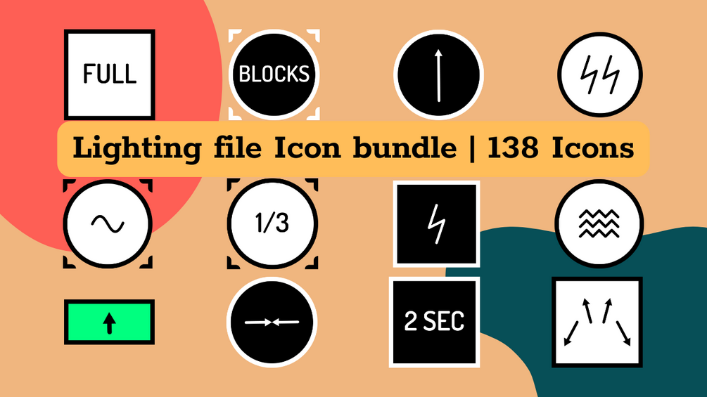 Lighting file Icon bundle | 138 Icons
