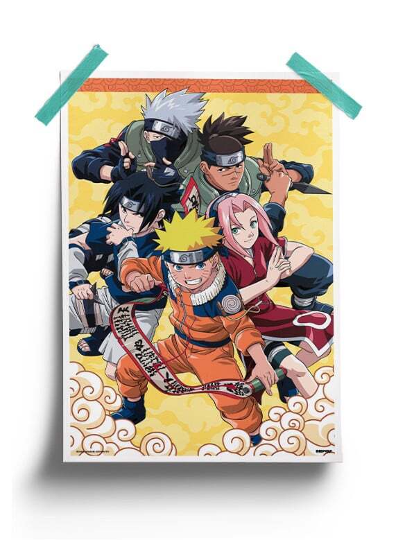 SIXTH HOKAGE'S TEAM - NARUTO OFFICIAL POSTER - 12" X 18" MATTE FINISH