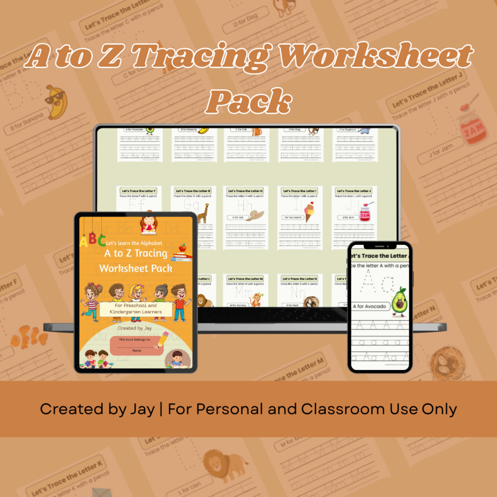 A to Z Tracing Workbook Pack for Kids | Alphabet Letters Handwriting ...