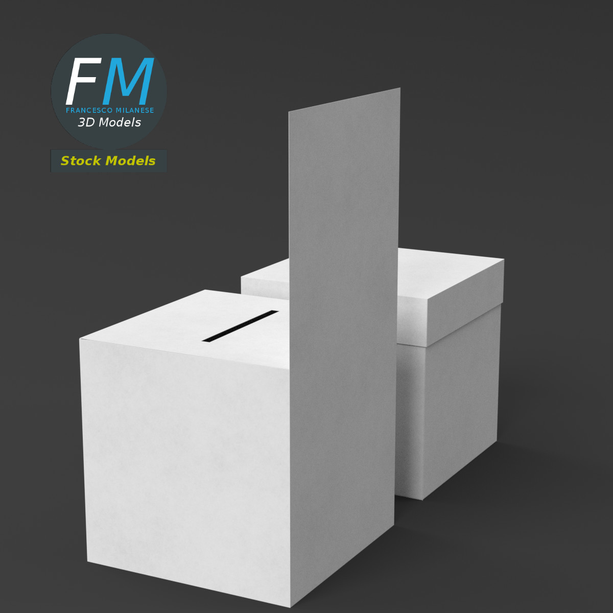3D MODEL - Ballot boxes