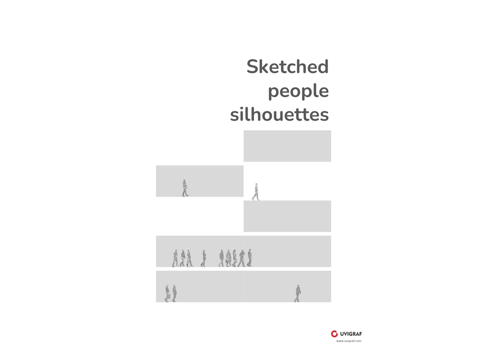 Sketched People Silhouettes – Hand-Drawn Vector Figures for ...