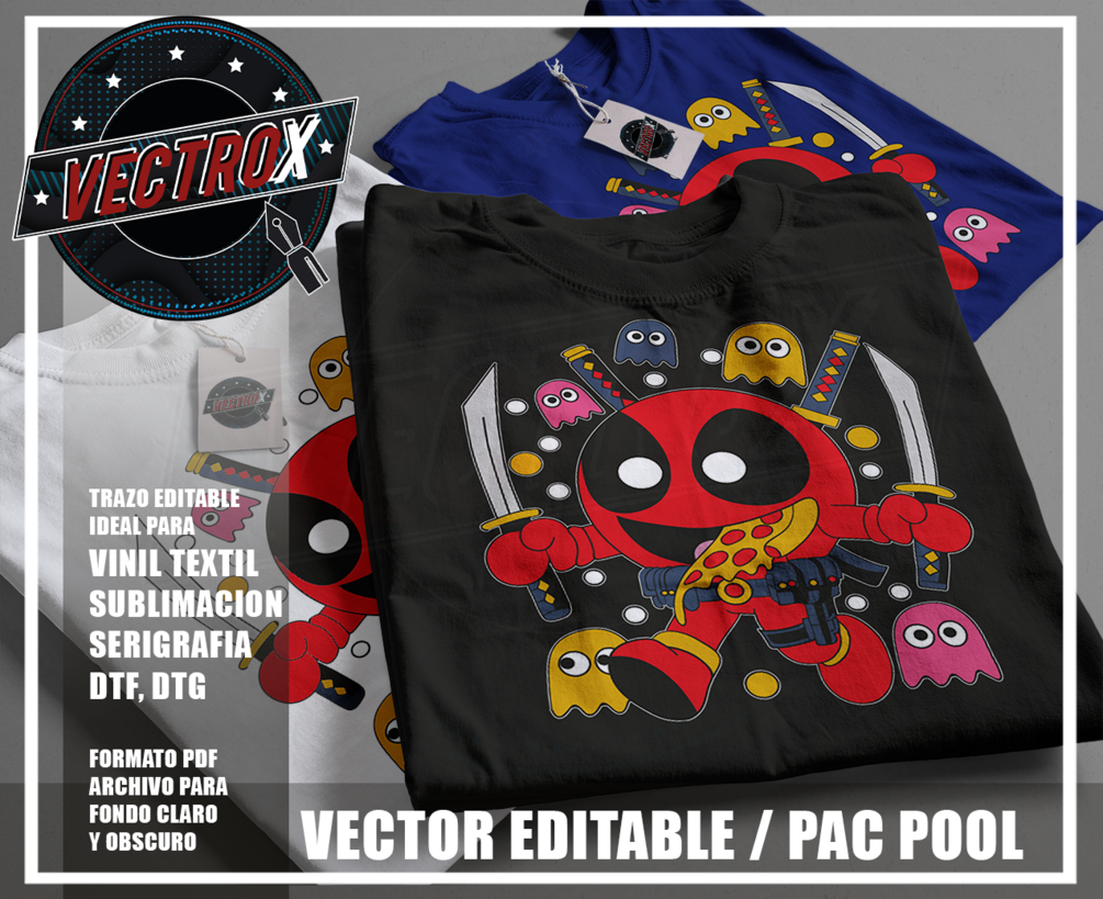 Vector Editable - Pac Pool