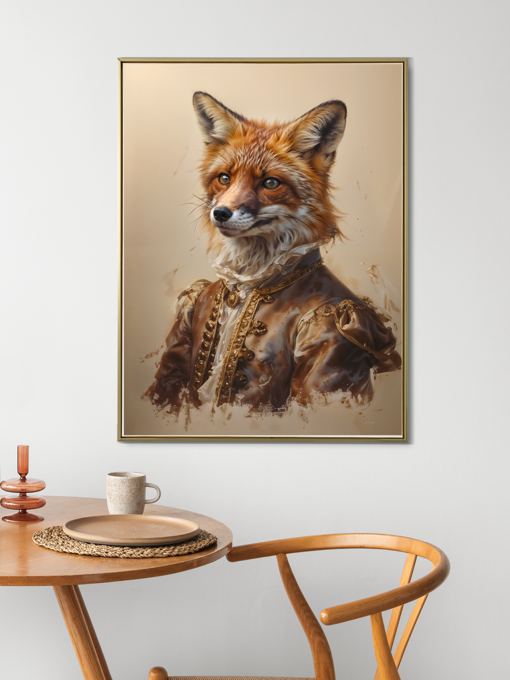 The Royal Fox – Elegant Animal Portrait Printable Wall Art (Digital ...