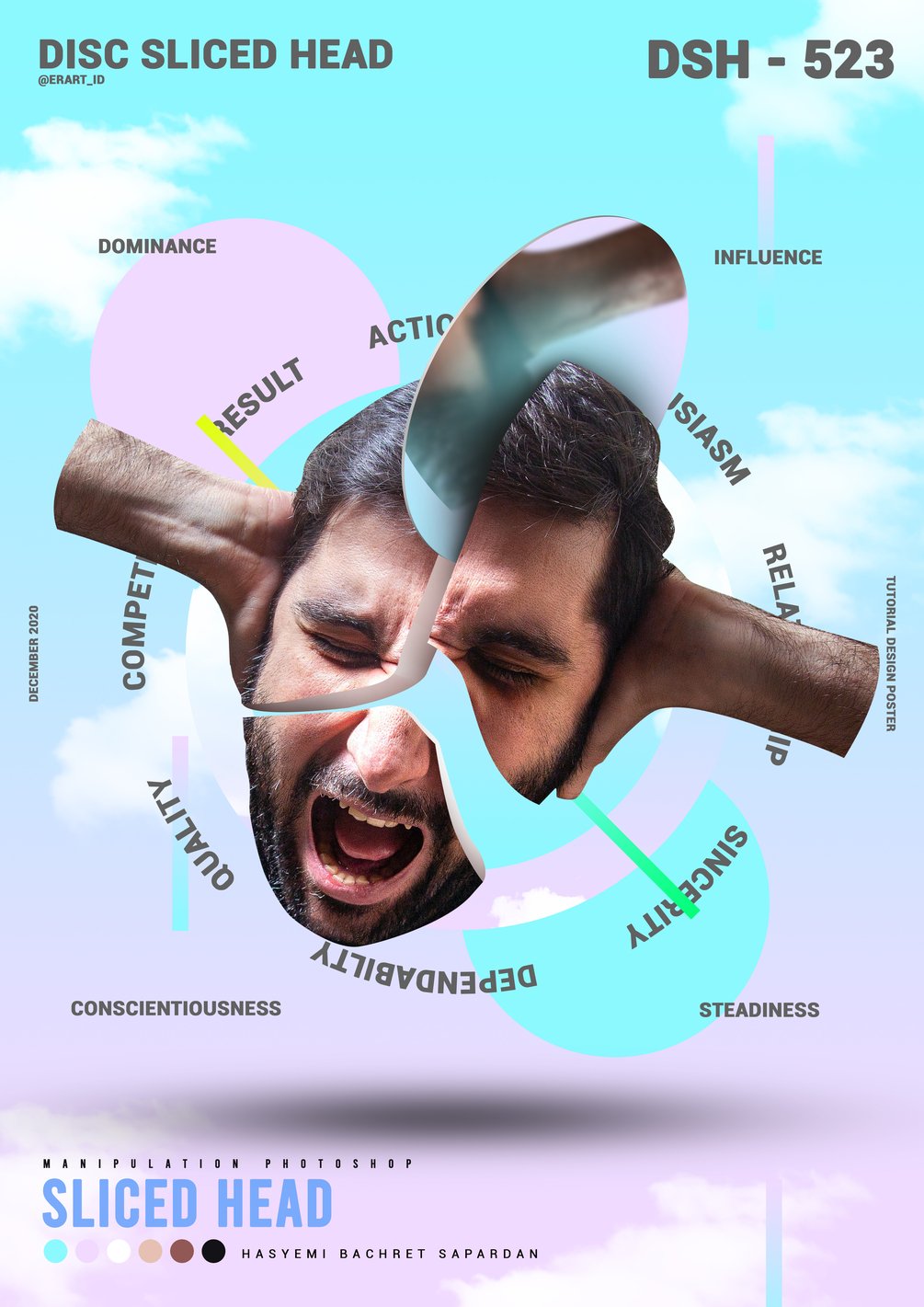 DISC SLICED HEAD PHOTOSHOP "2020