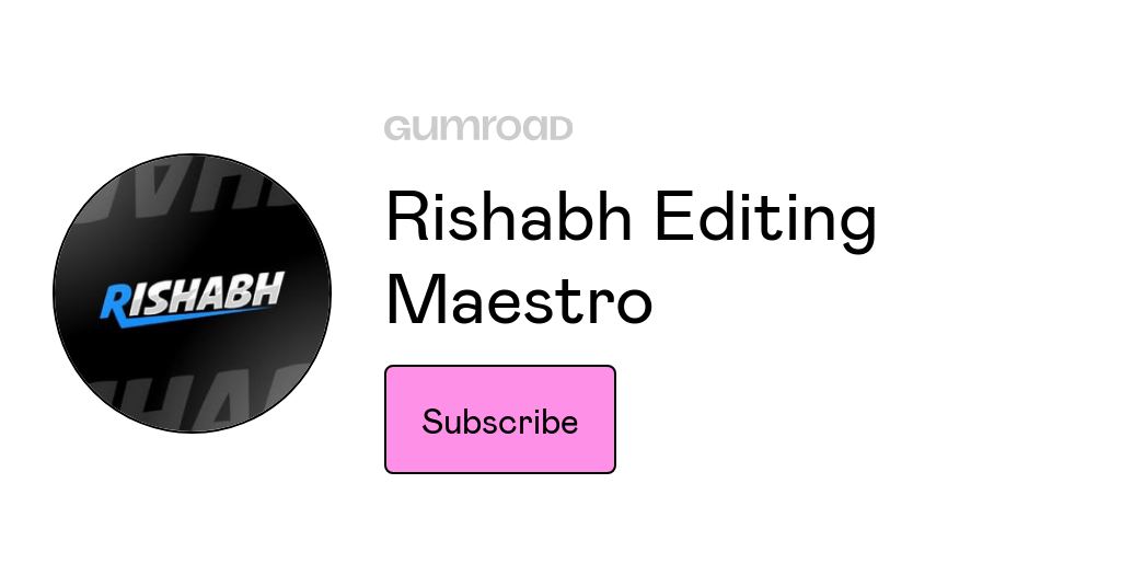 Rishabh Editing Maestro