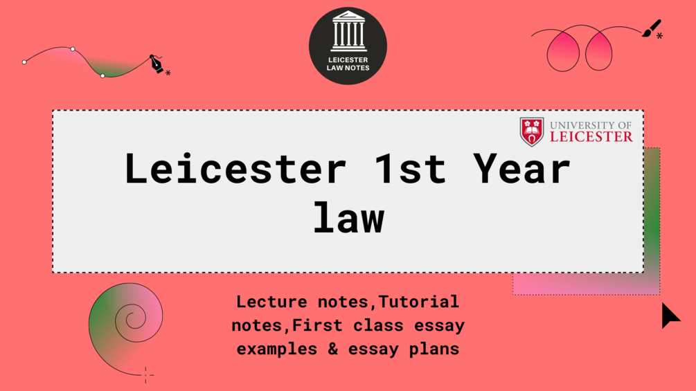 Leicester First year law package