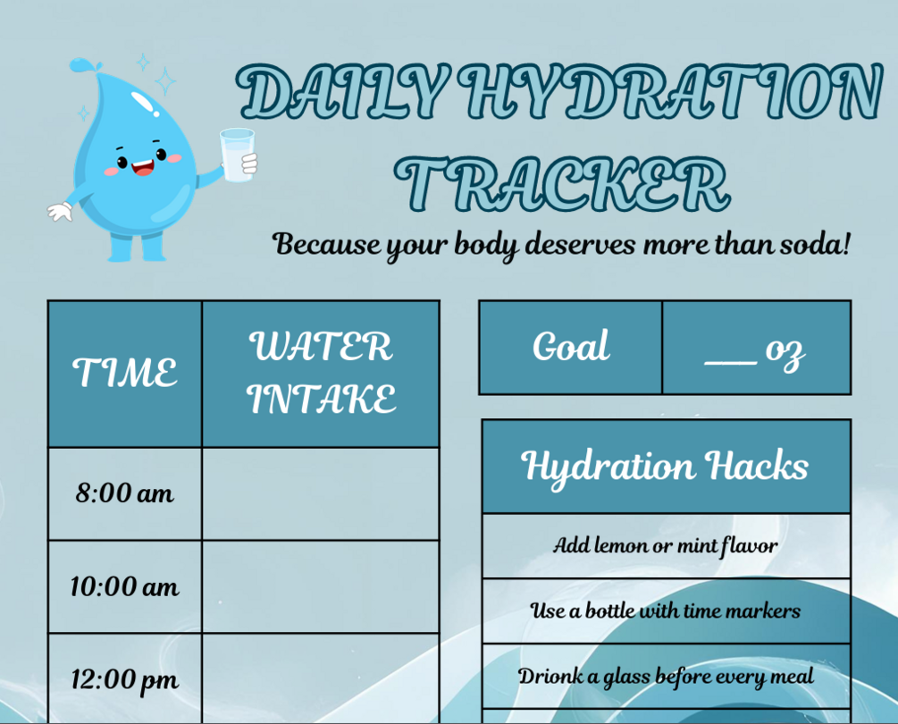 Healthy Honkery Daily Hydration Tracker