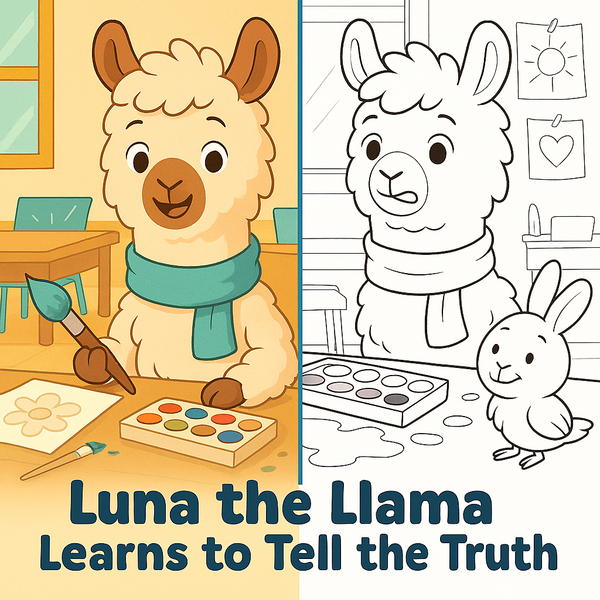 Luna the Llama Learns to Tell the Truth – Storybook + Coloring Book Bundle