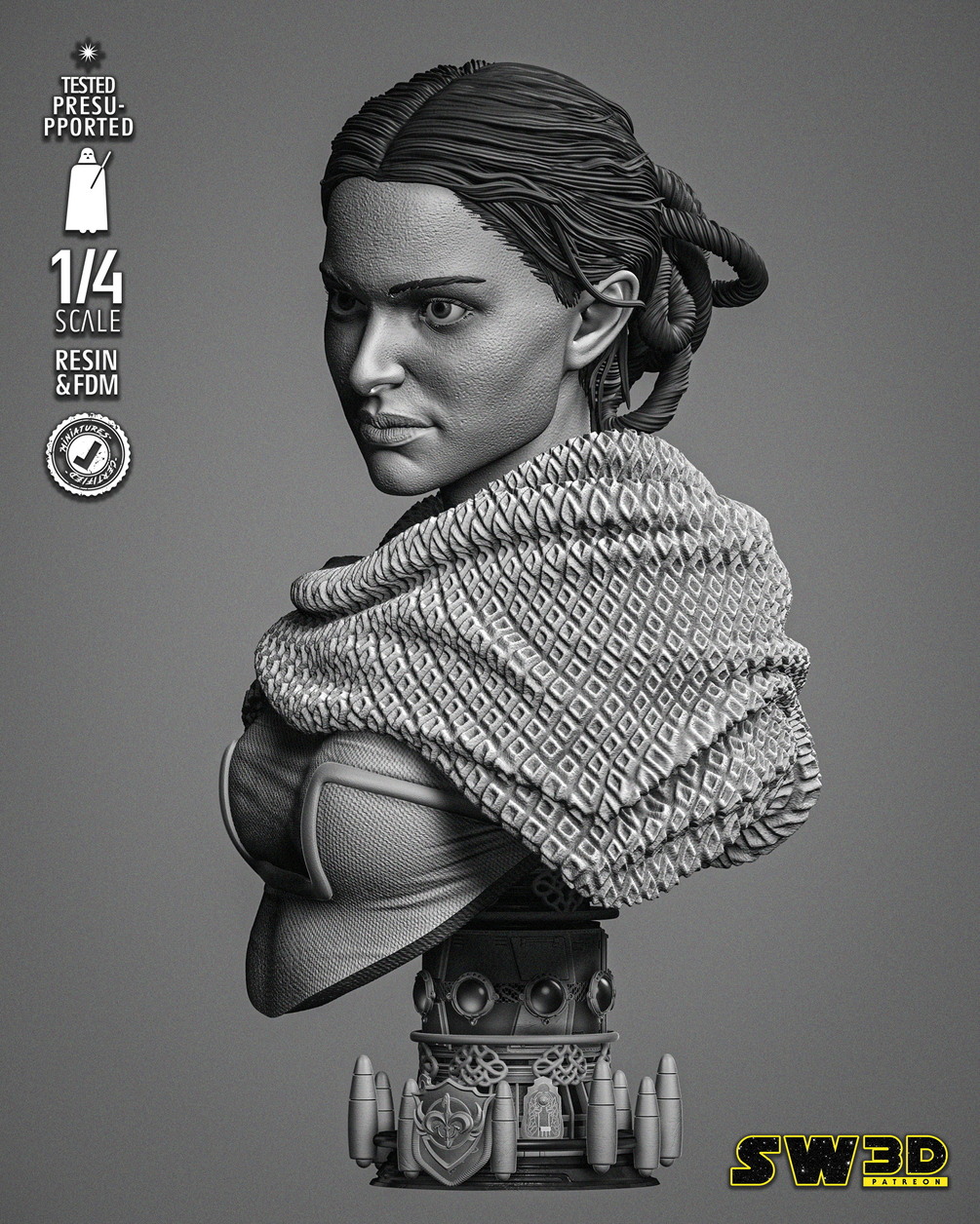 Padme Classic Portrait Bust - Star Wars 3D Models - Tested and Ready ...