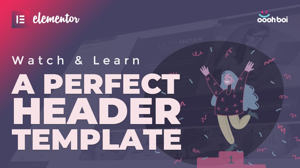 A perfect Header template for Elementor