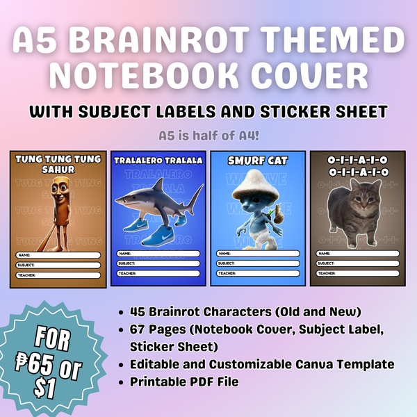 The Ultimate Notebook Cover Bundle – 100+ Designs to Print, Edit & Use ...